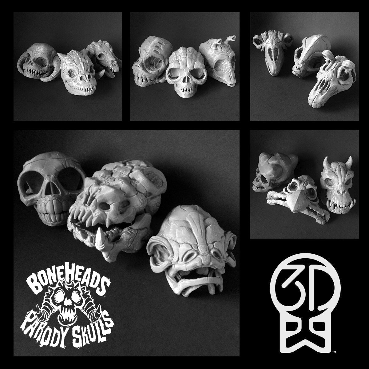 Parody Skulls S1 - Master Set | 3D Printable 3D Models – 3DKitbash