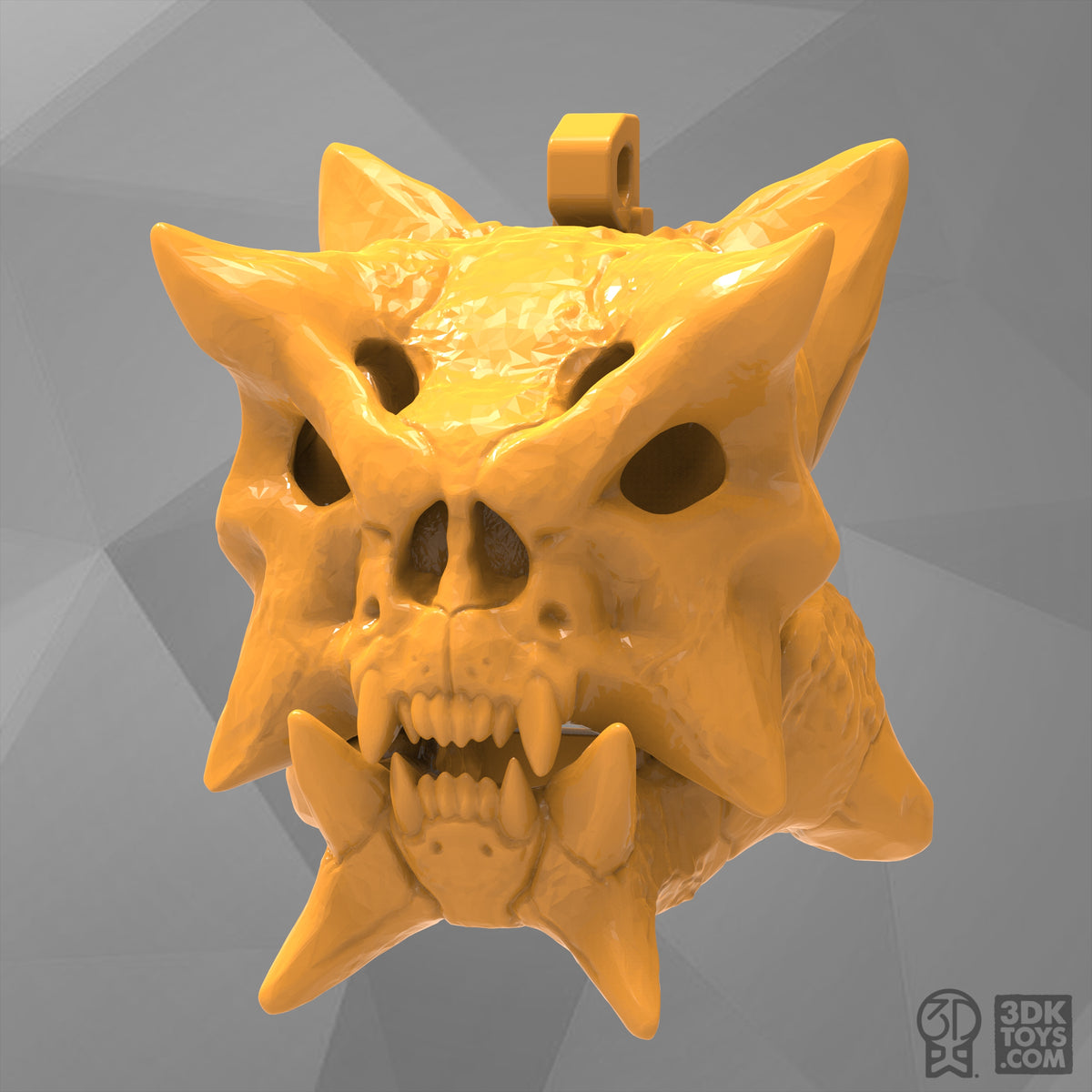 3D Printer Skull Charm - Gankra - Free 3D Model - 3DKitbash 3DK Toys